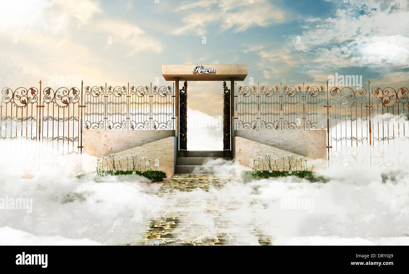 illustration of the heaven gate Stock Photo - Alamy