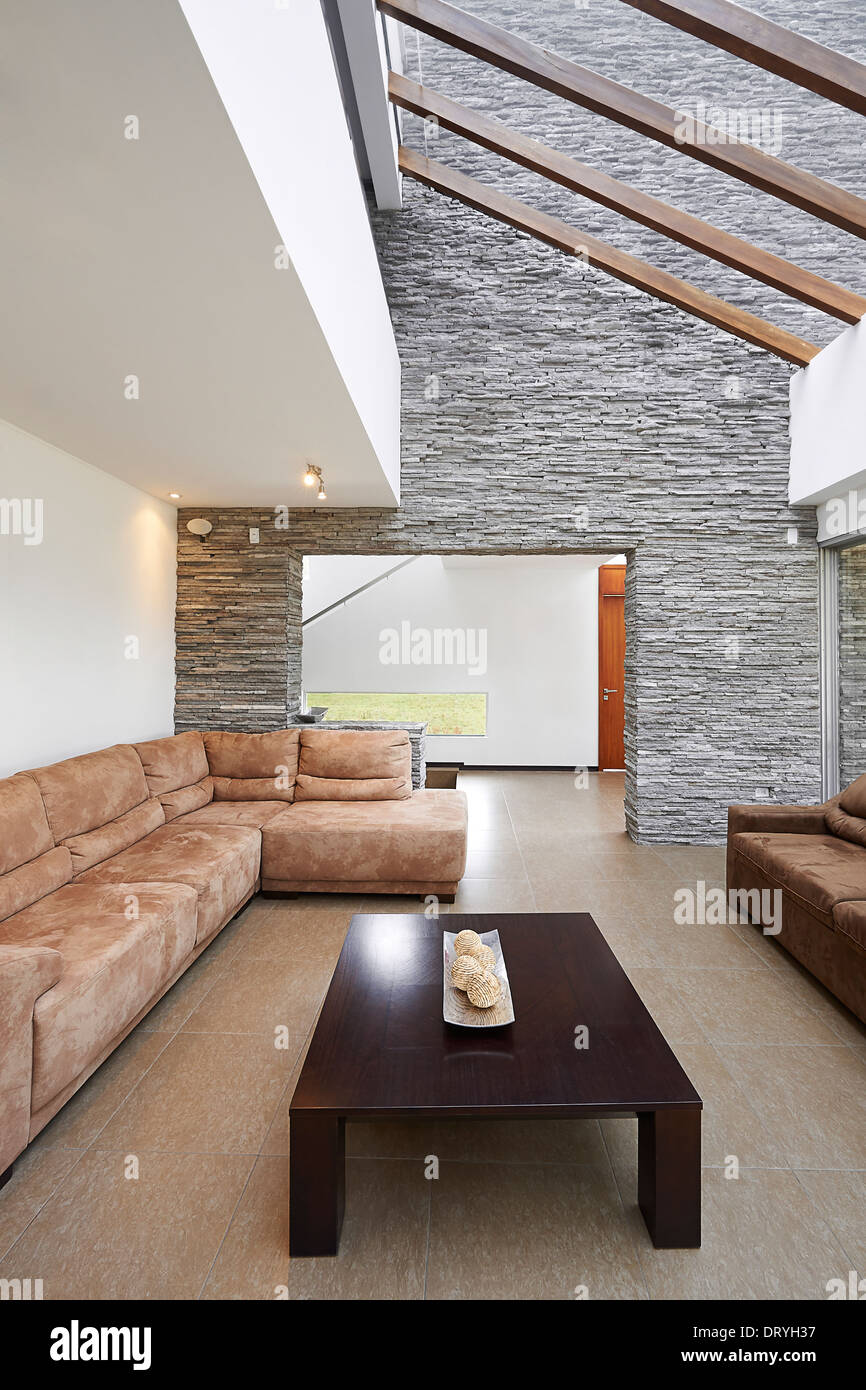 Interior design: Big modern living room Stock Photo - Alamy