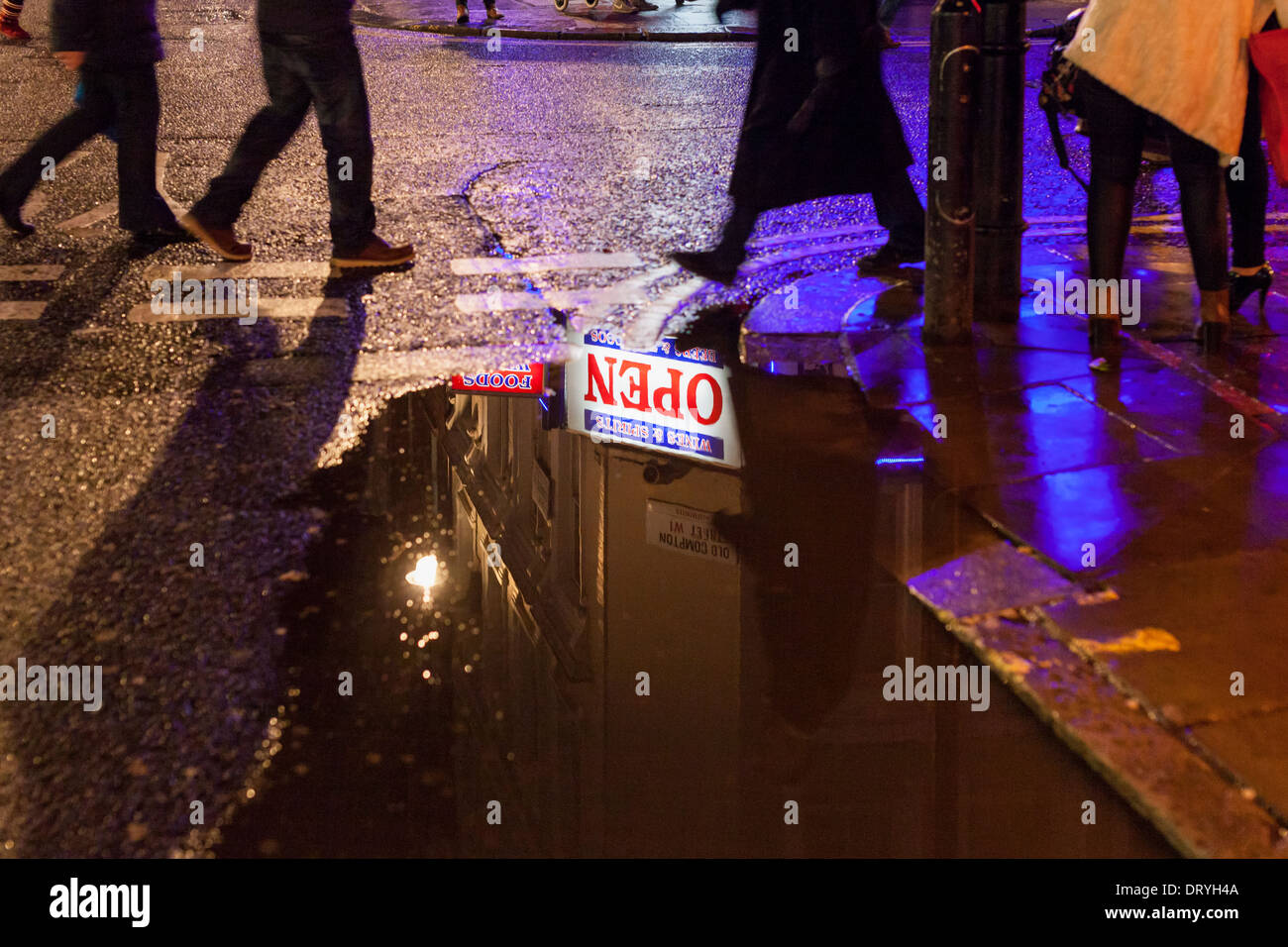 Compton street soho night hi-res stock photography and images - Alamy