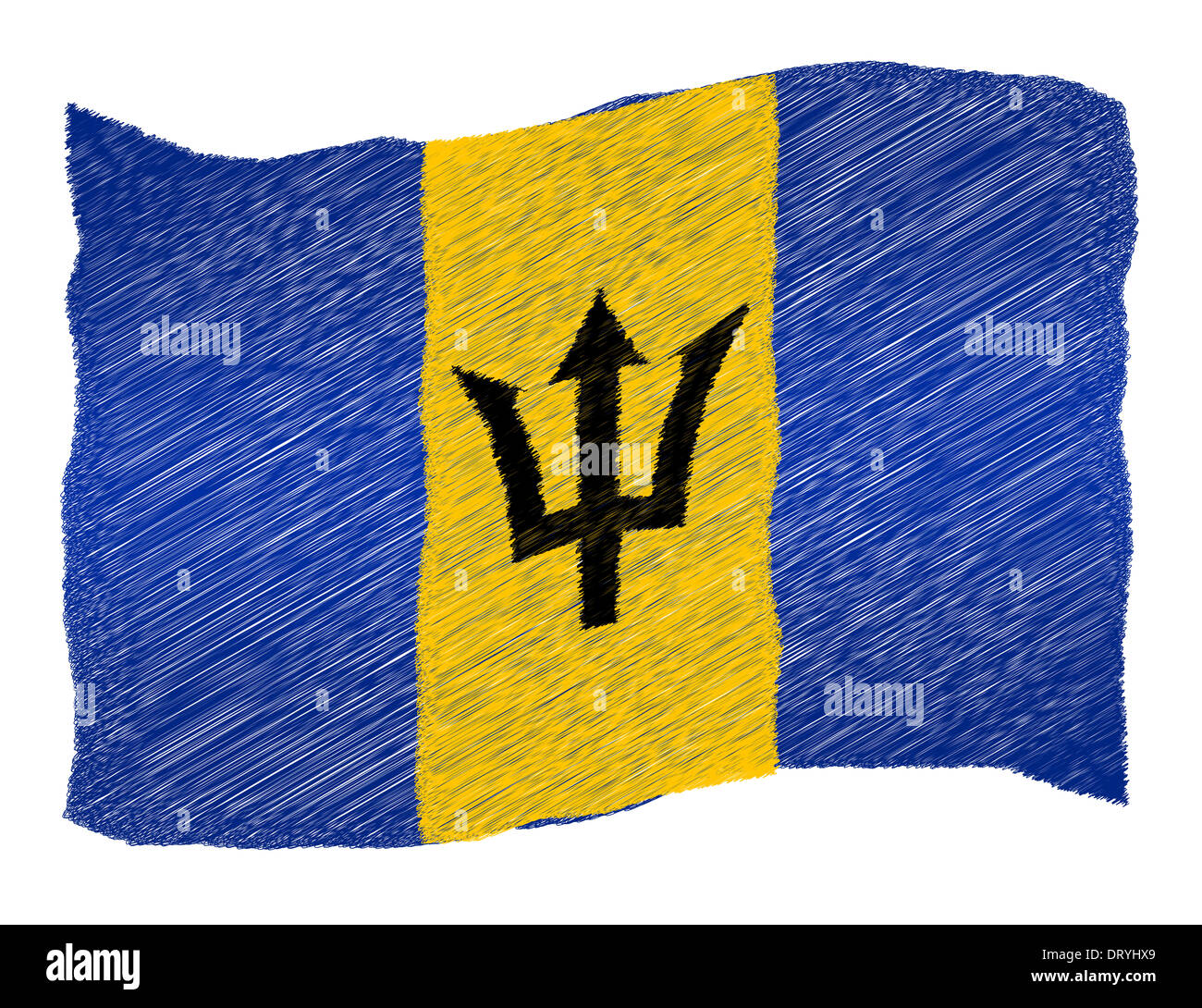 Flagge barbados Cut Out Stock Images & Pictures - Alamy