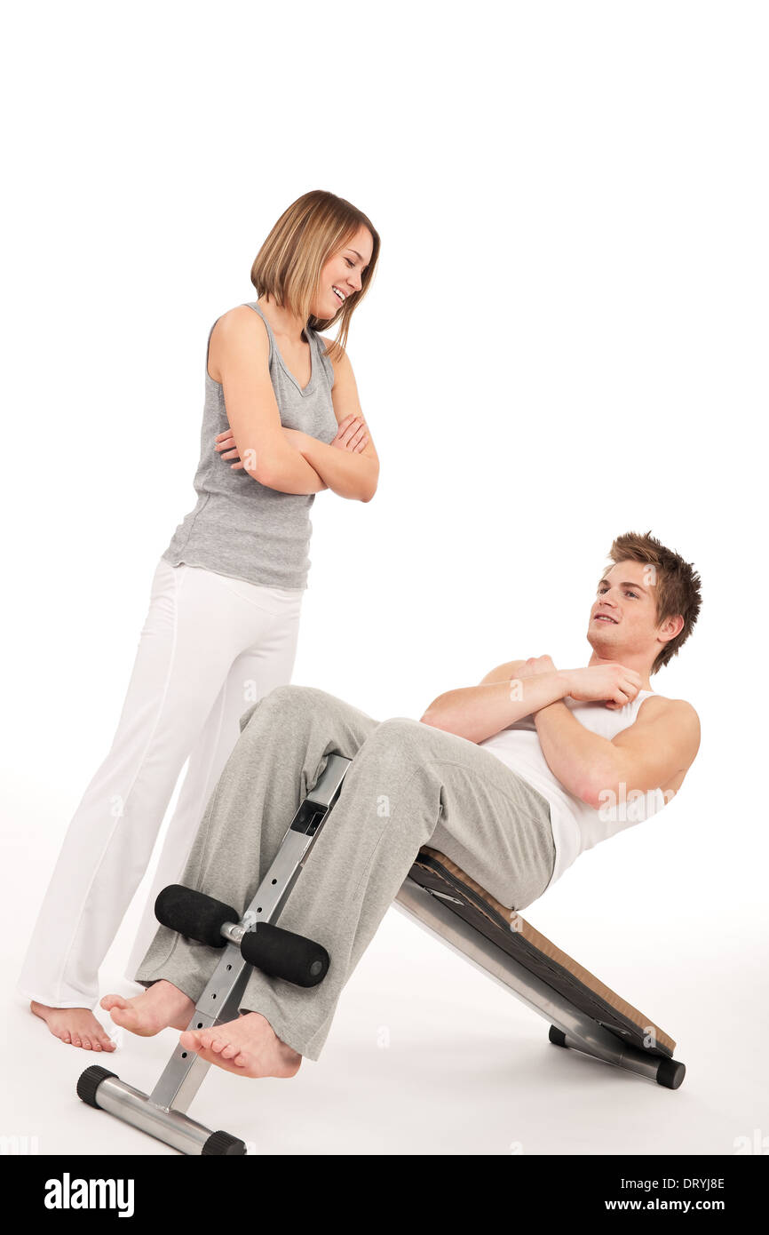 Fitness bench hi-res stock photography and images - Alamy