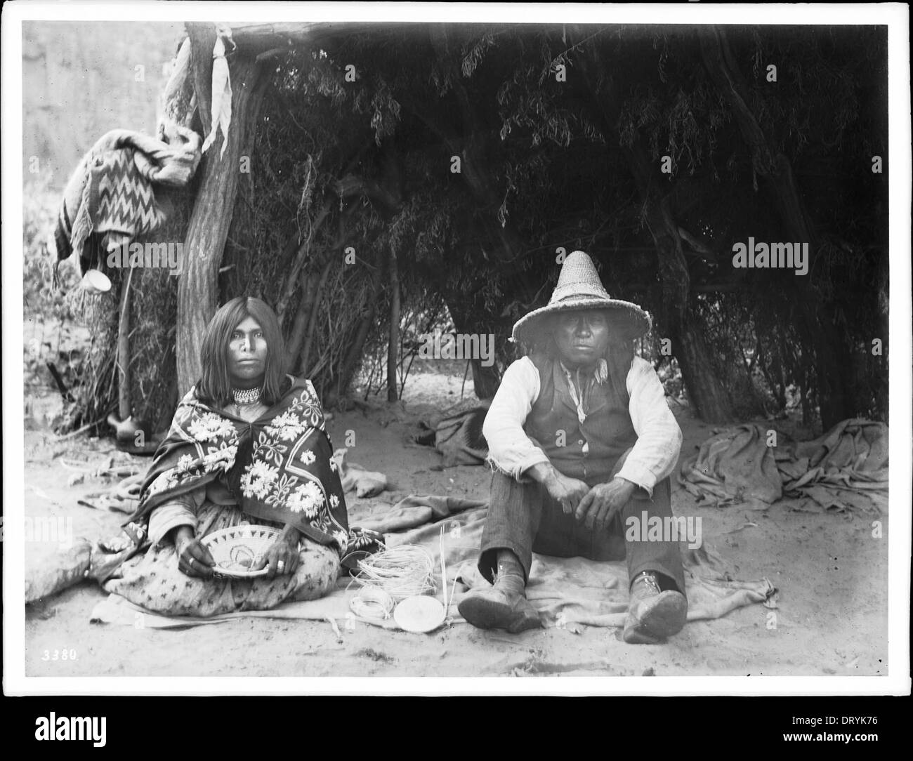 This photograph features 'Walapai Bill', a renegade who lived with the ...