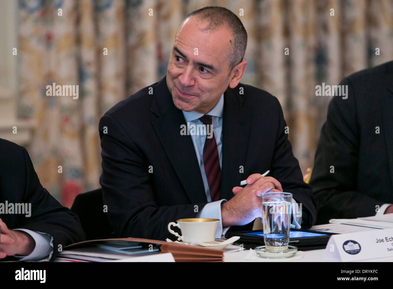 Joe Echevarria, CEO, Deloitte LLP, attends a meeting with other CEO's ...