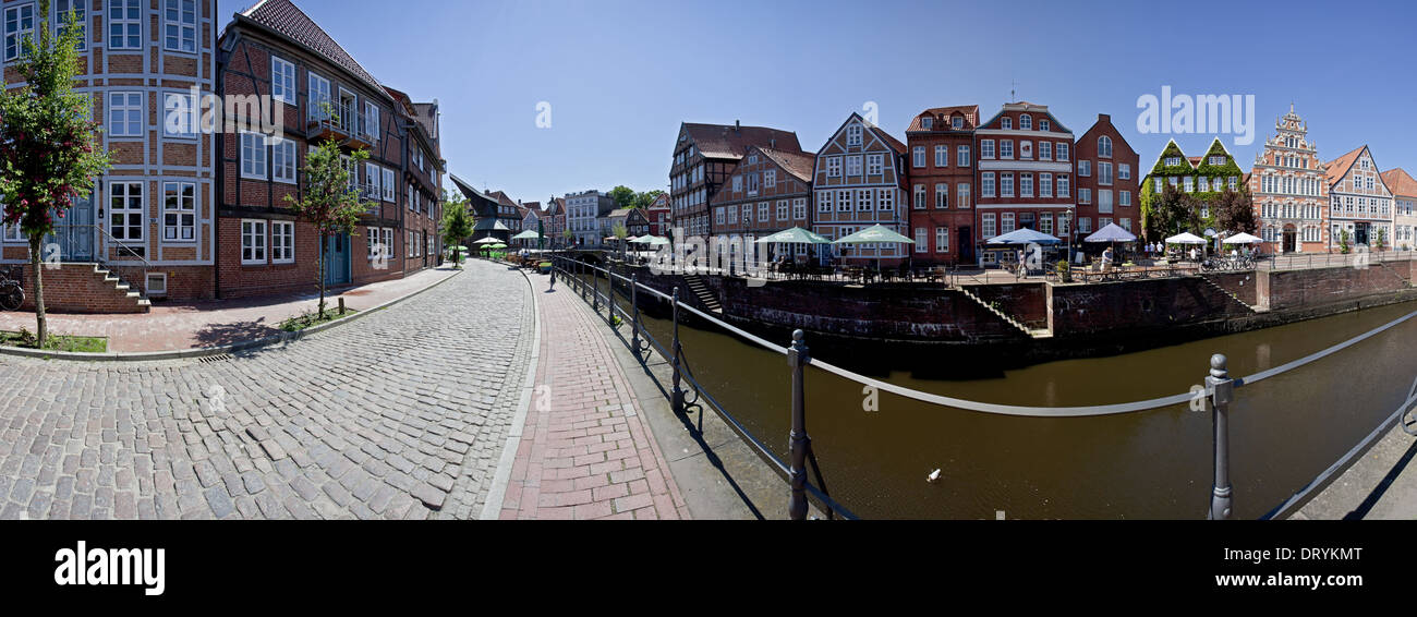 Panoramic photo of the old town in Stade Stock Photo - Alamy