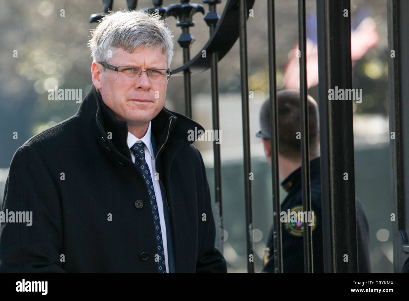 Steve Mollenkopf, CEO of Qualcomm, Inc., departs the White House ...