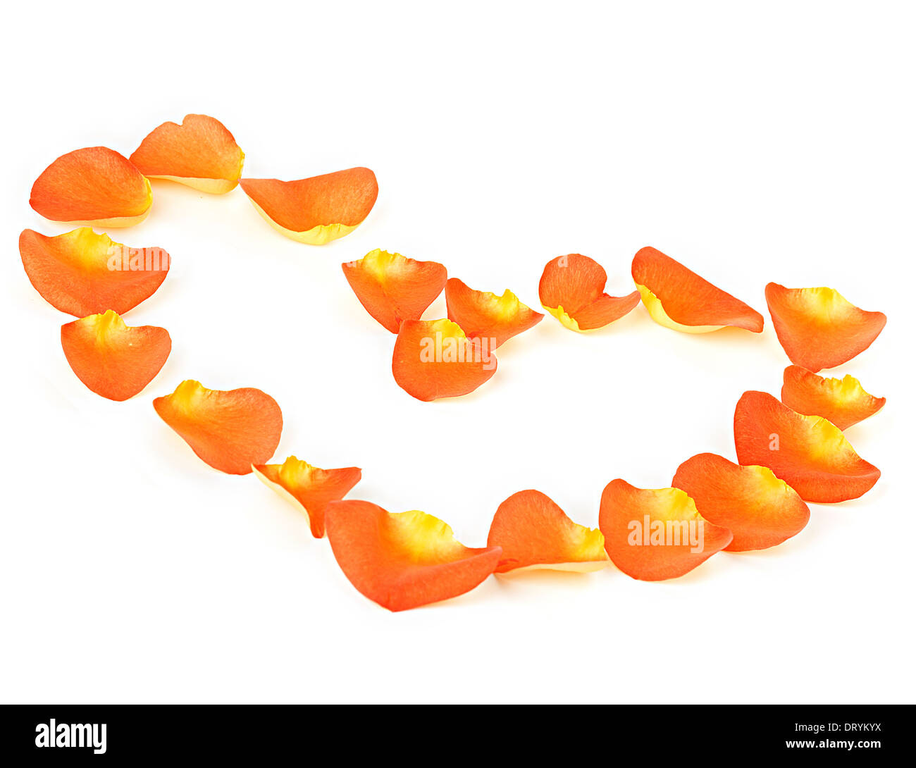 heart of rose petals, sample text, Valentines Day Stock Photo - Alamy