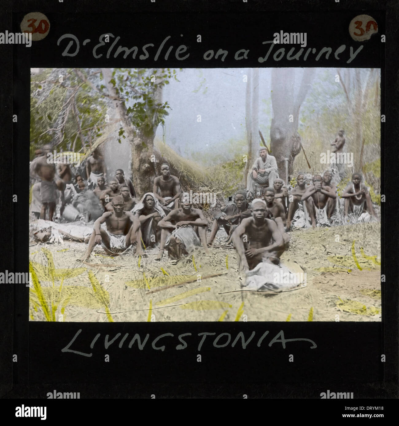 A photograph of Dr. Elmslie during his journey in Livingstonia, Malawi ...