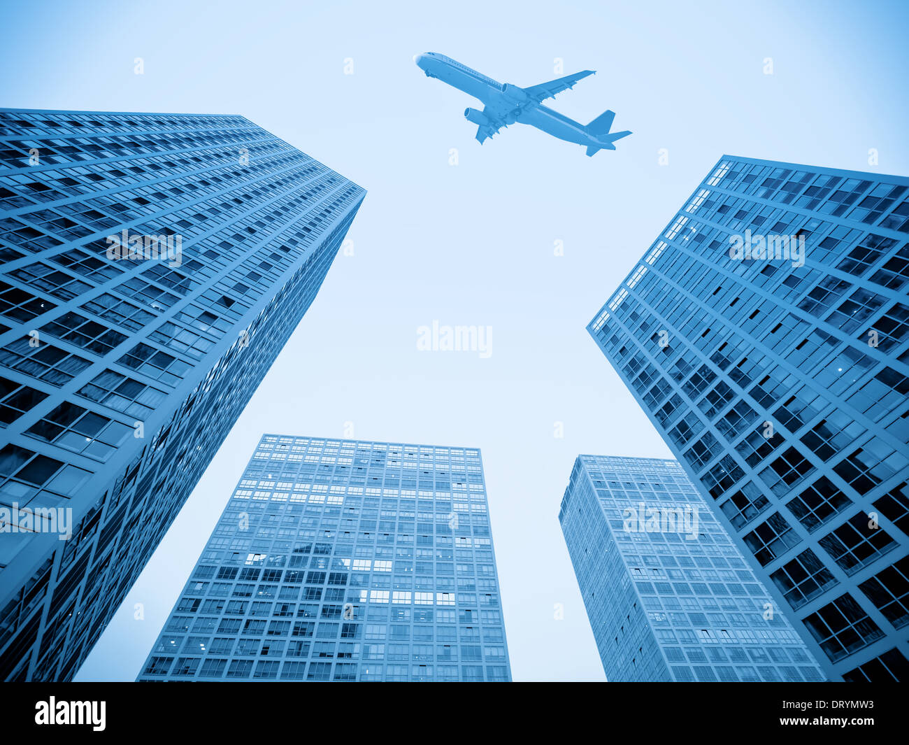 airplane and modern building Stock Photo - Alamy