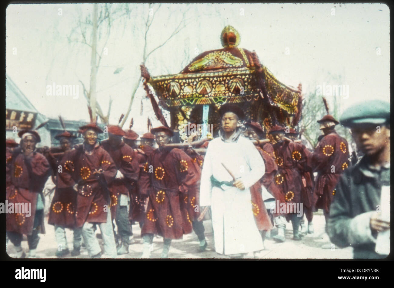 A funeral procession in Shanghai, China, captured between 1900 and 1919 ...