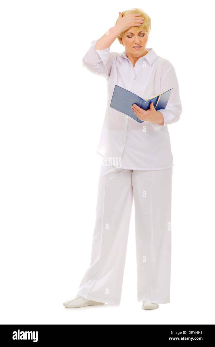 Senior person reading business Cut Out Stock Images & Pictures - Alamy