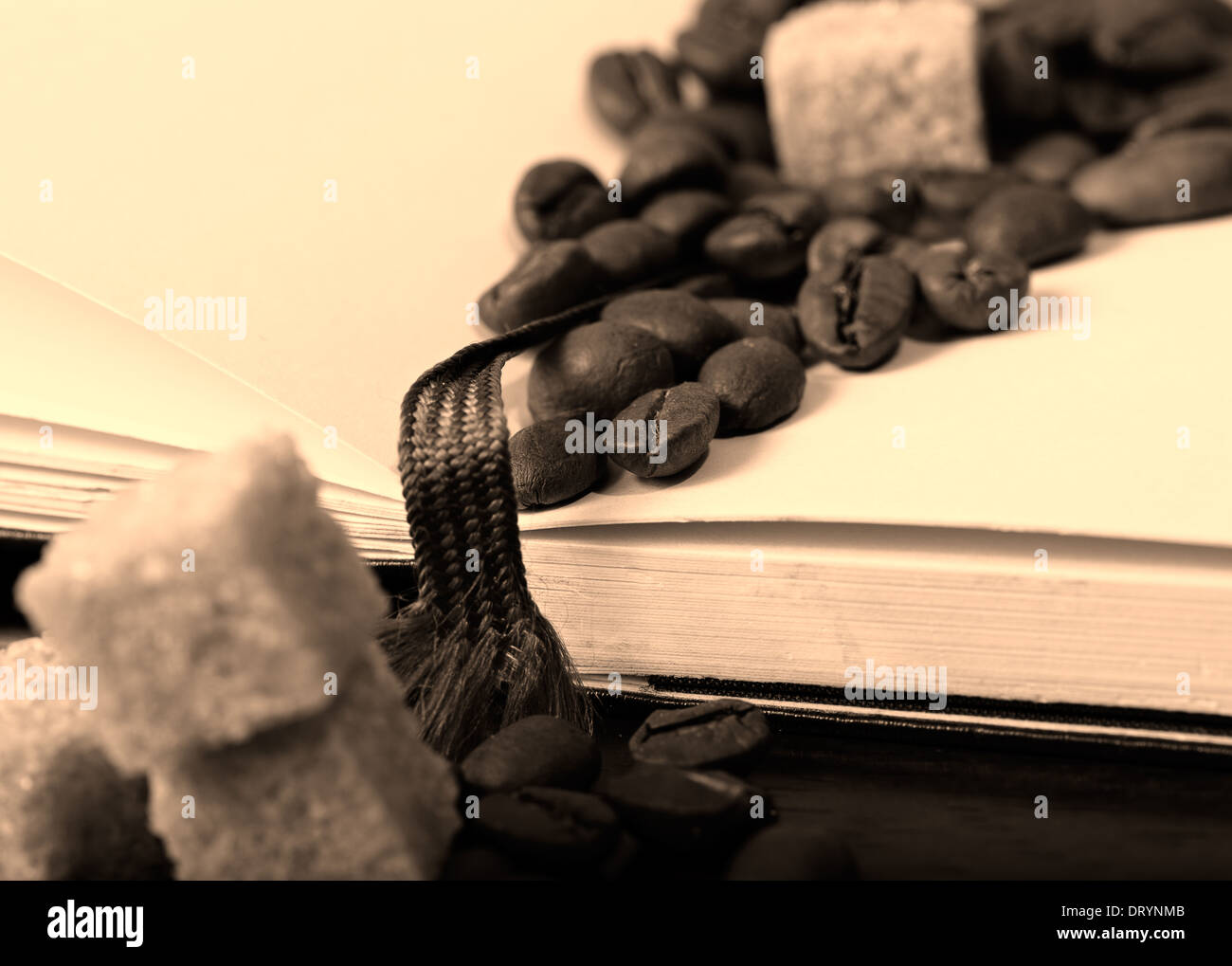 Coffee beans, paper Stock Photo - Alamy