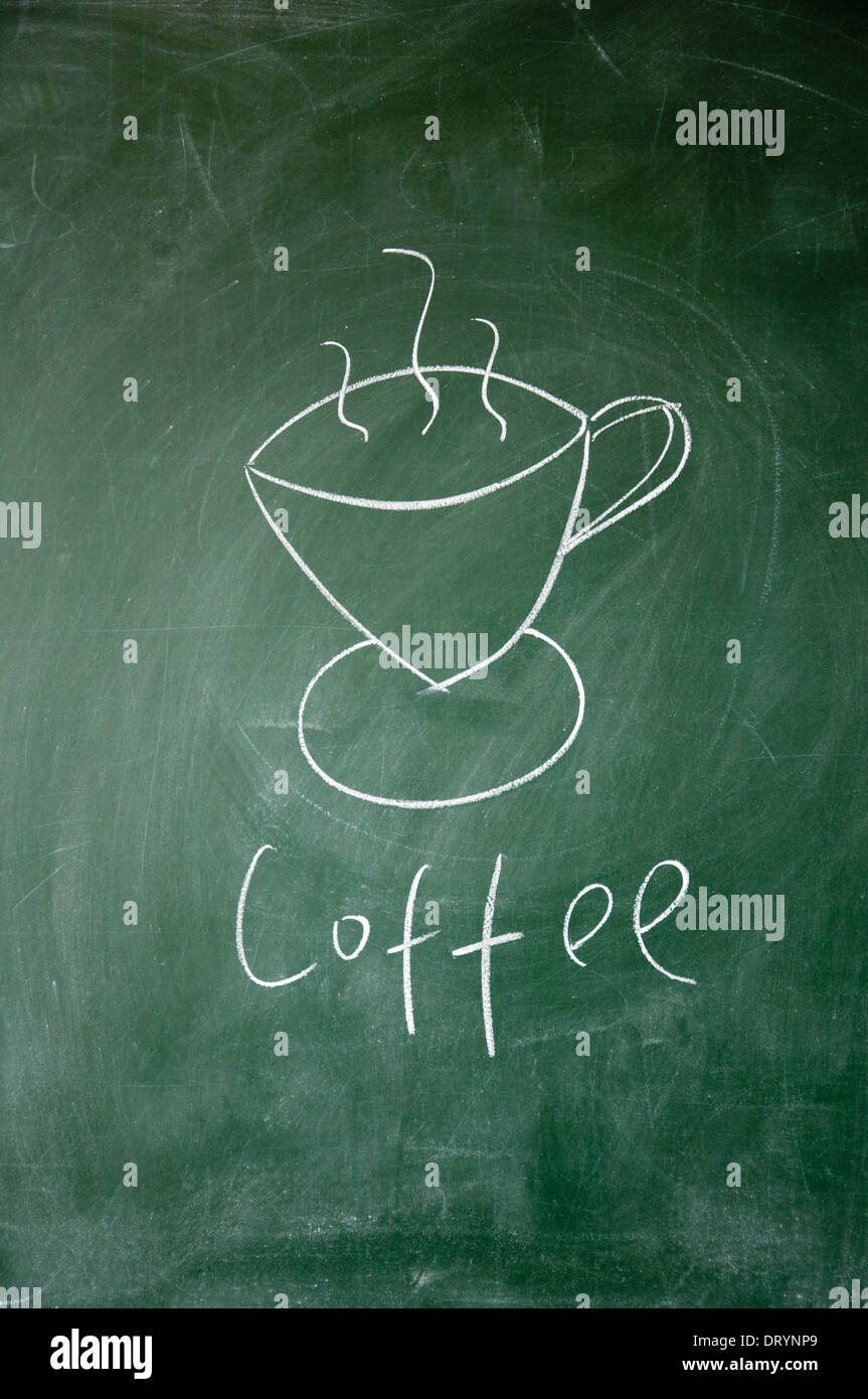 coffee sign on blackboard Stock Photo - Alamy