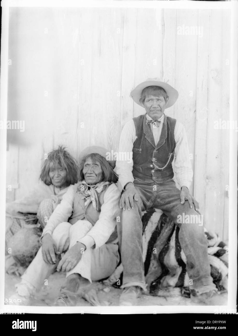A photograph of an elderly Walapai Indian couple in Kingman, Arizona ...