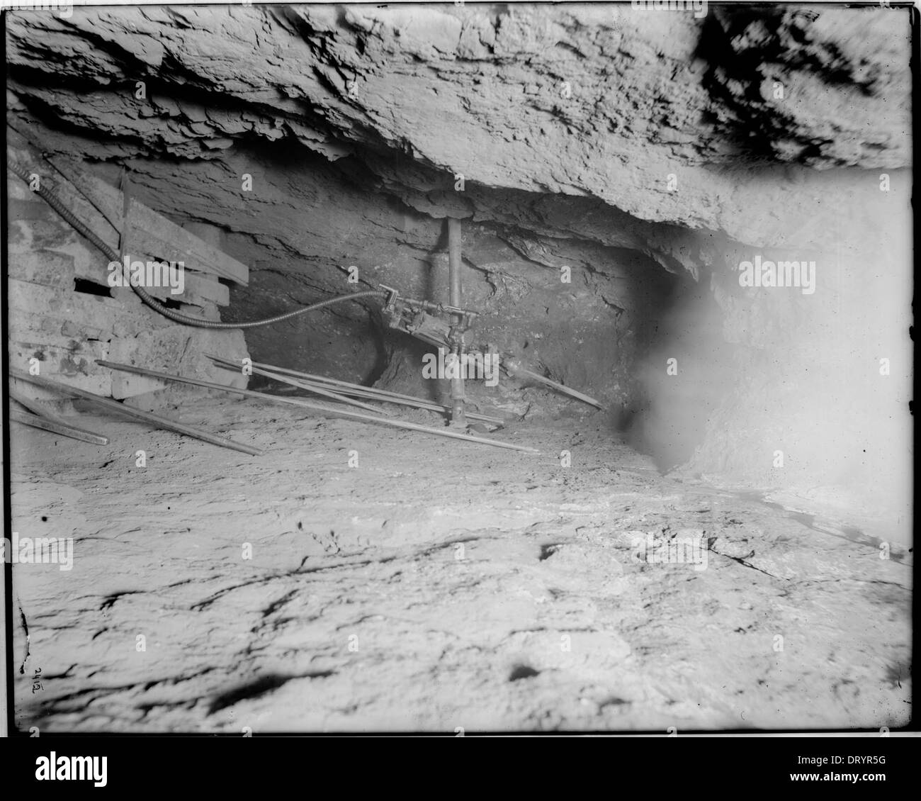 A power drill at the Echo Mining Company mine in the Mojave Mining ...
