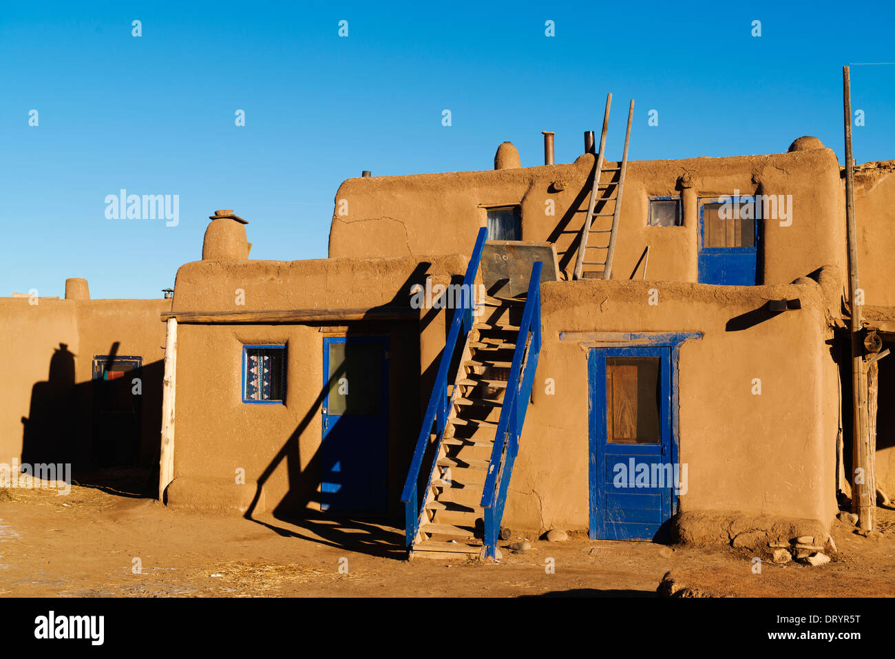 Traditional adobe structures at Taos Pueblo Stock Photo - Alamy