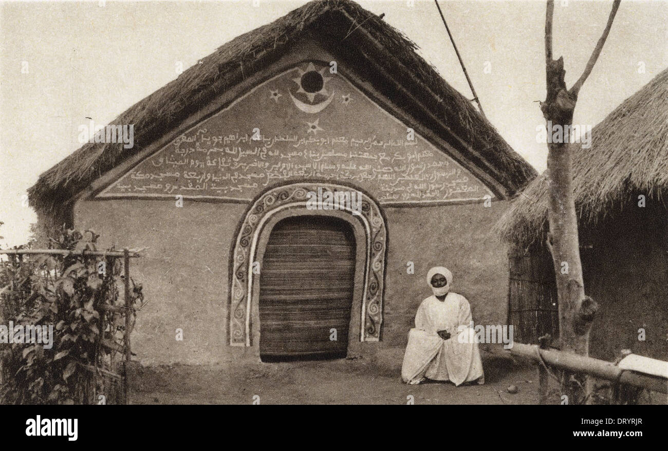 The Bamum mosque in Cameroon, a historical structure, captured in a ...