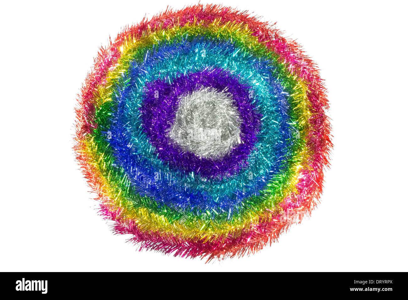 Rainbow sparkle strip in circle style on white background Stock Photo ...