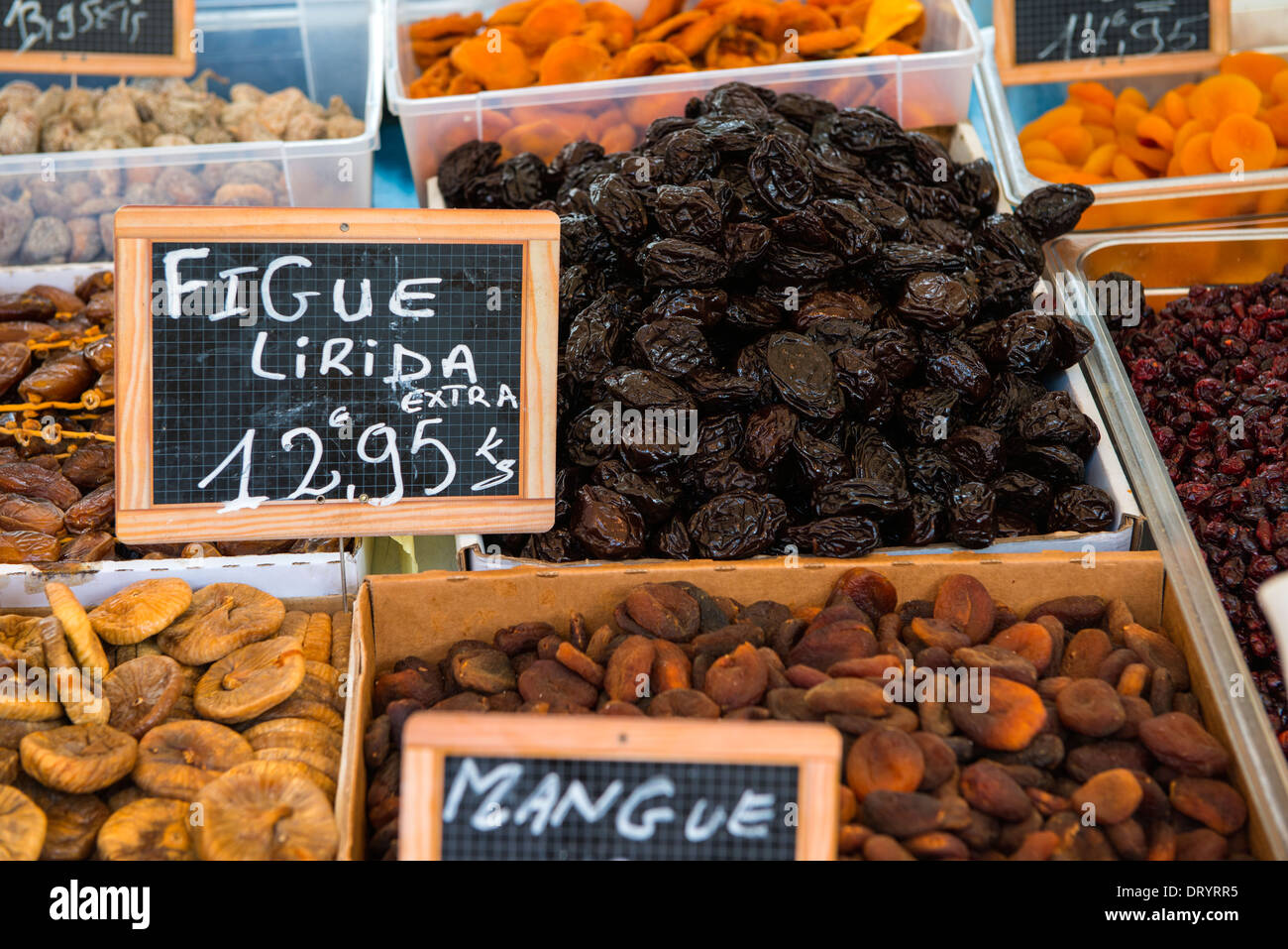 Dried Fruit at Paris Outdoor Market Stock Photo - Alamy