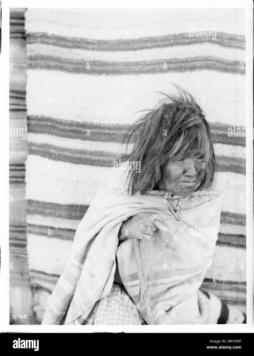 A portrait of an elderly Walapai Indian woman from Kingman, Arizona ...