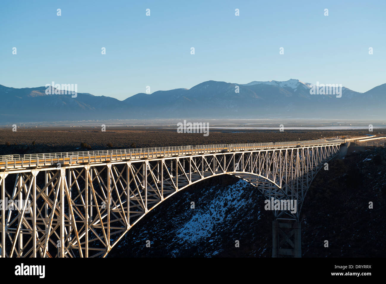 Sunrise at the Rio Grande Gorge Bridge which is the seventh highest ...