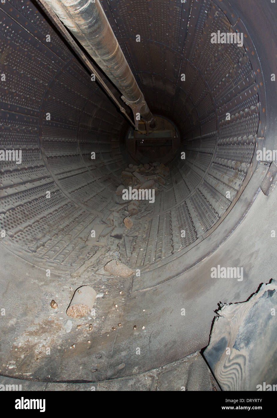 The revolving screen washing plant of Dredge #4 near Dawson City that ...