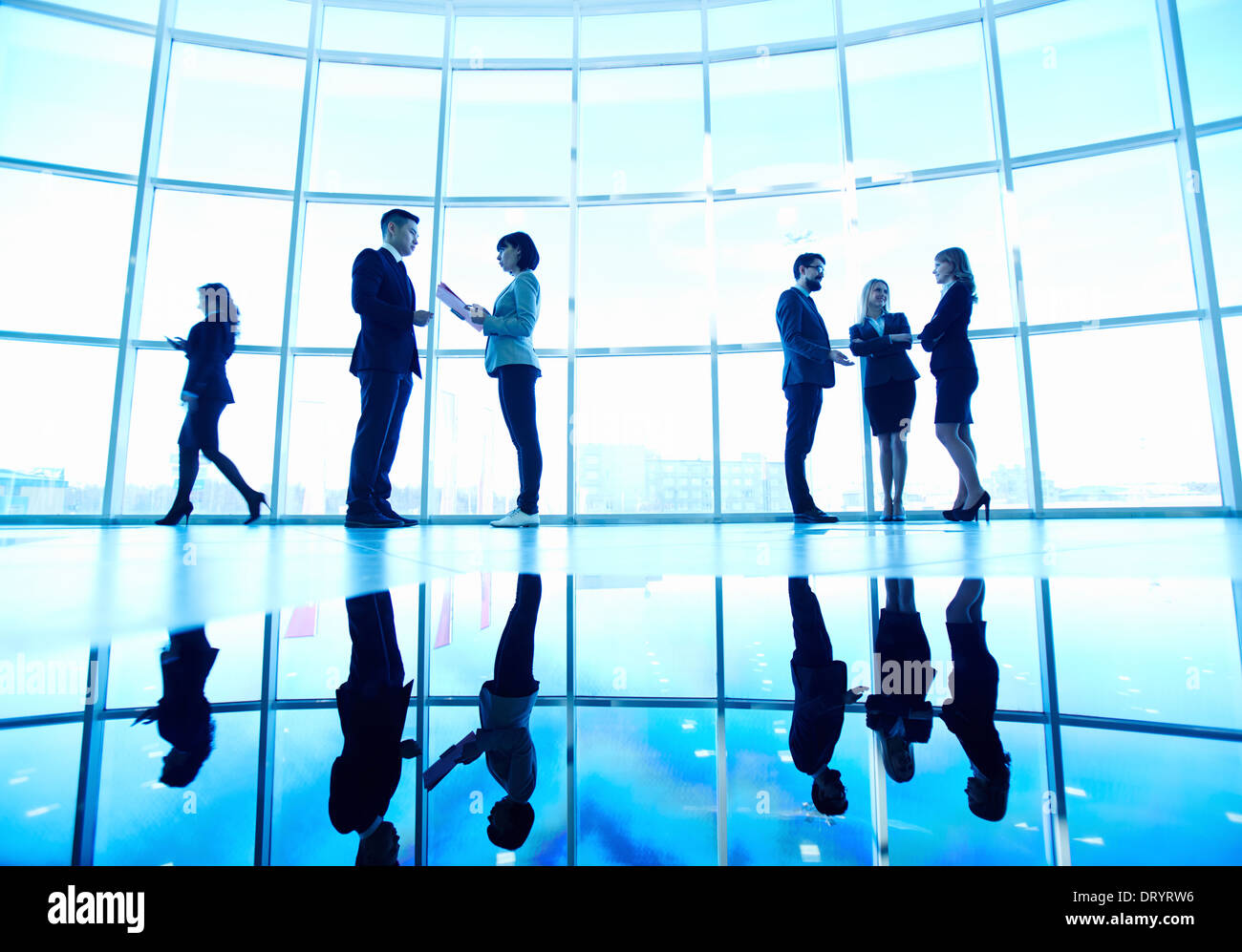 Team office workers in silhouette hi-res stock photography and images ...