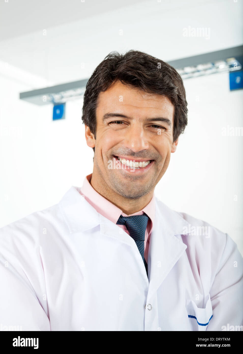 Happy Male Researcher Stock Photo - Alamy