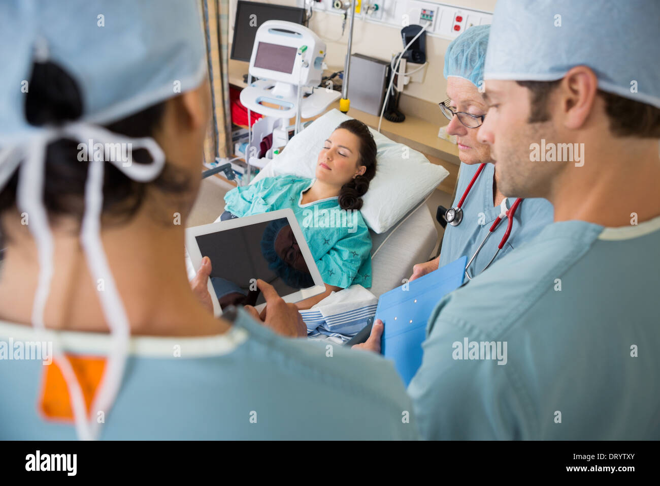 Nurses and Patient in Post Op Unit in Hospital Stock Photo - Alamy