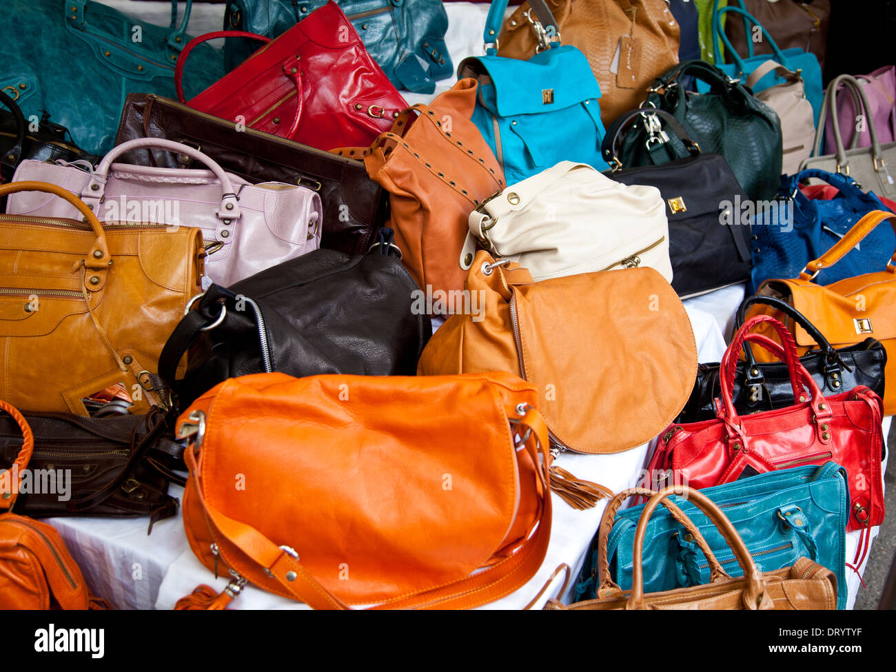 Leather goods stall hi-res stock photography and images - Alamy