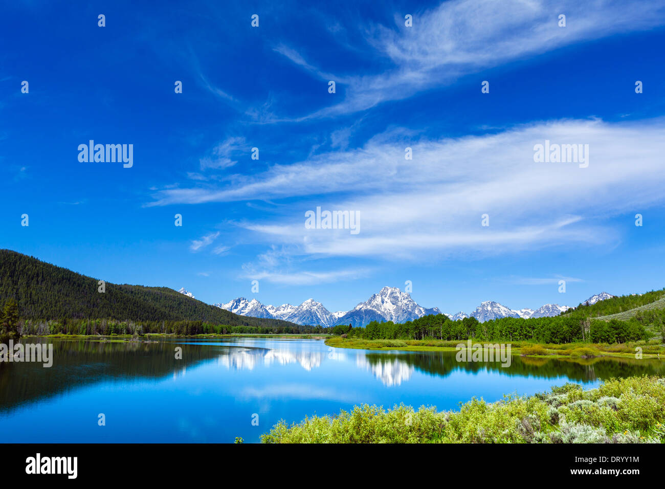 Tetons. Snake River from the Snake River Overlook, Grand Teton National ...