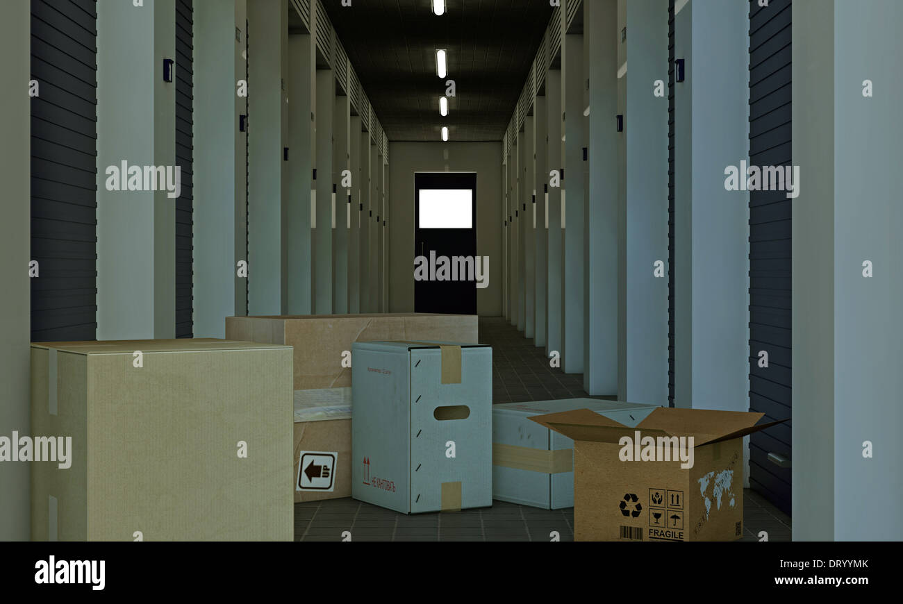 illustration of a modern self storage Stock Photo - Alamy