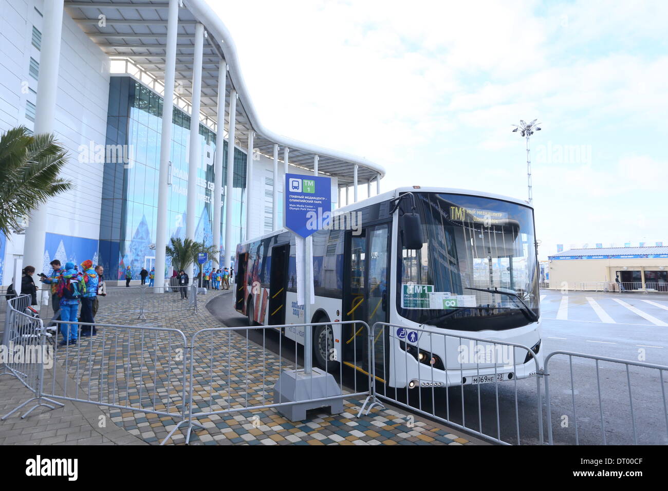 An Olympic bus, FEBRUARY 1, 2014 : A general view of an Olympic bus ...