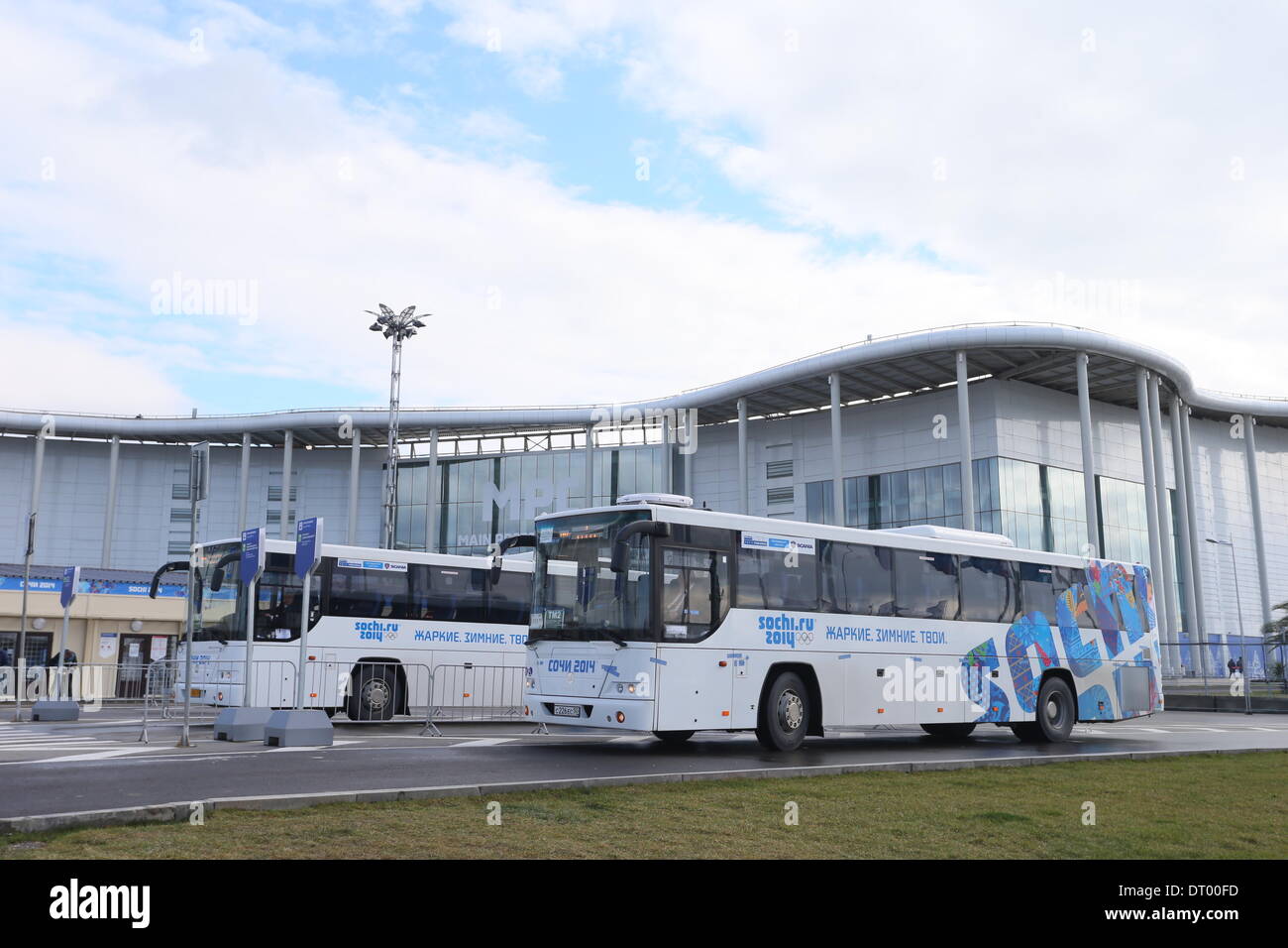 An Olympic bus, FEBRUARY 1, 2014 : A general view of an Olympic bus ...