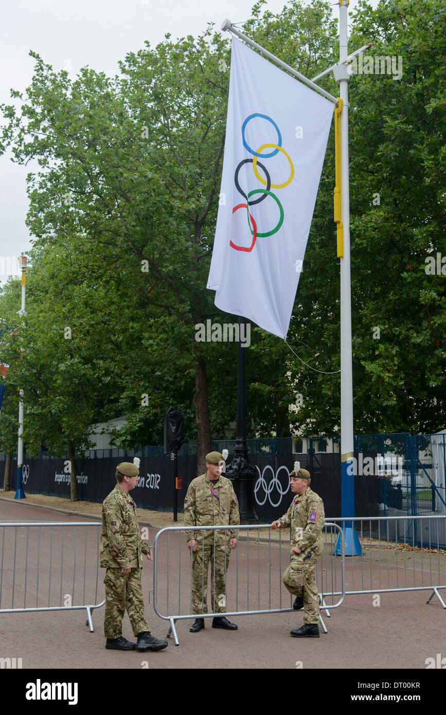 British Soldiers walk along The Mall, in London, during the London ...