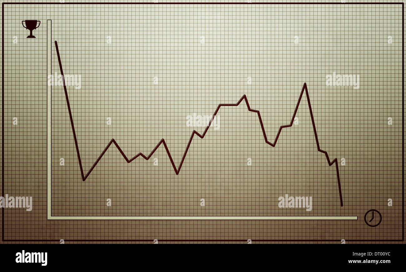 illustration of an old victory graph Stock Photo - Alamy