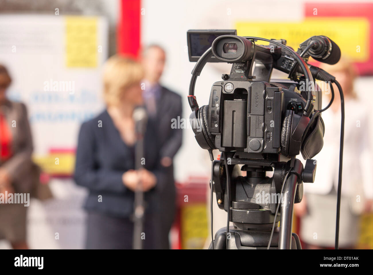 capturing event with professional video camera Stock Photo - Alamy