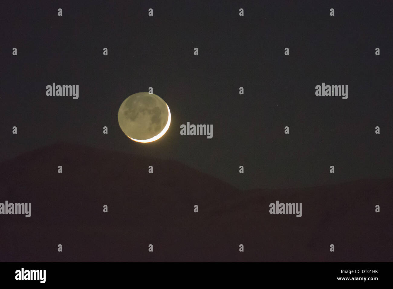 Two Days Crescent Moon Stock Photo - Alamy