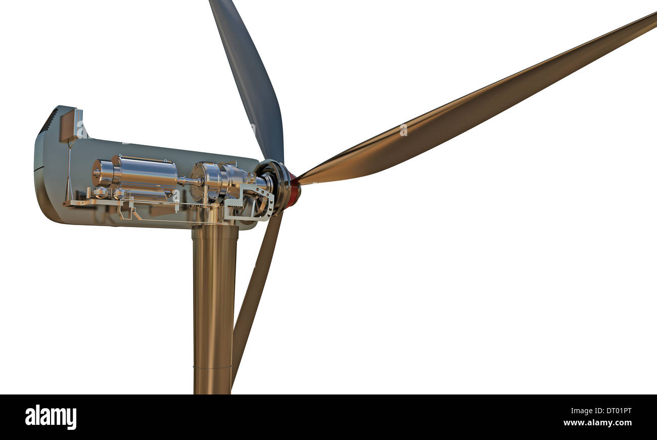 wind turbine isolated on white background Stock Photo - Alamy