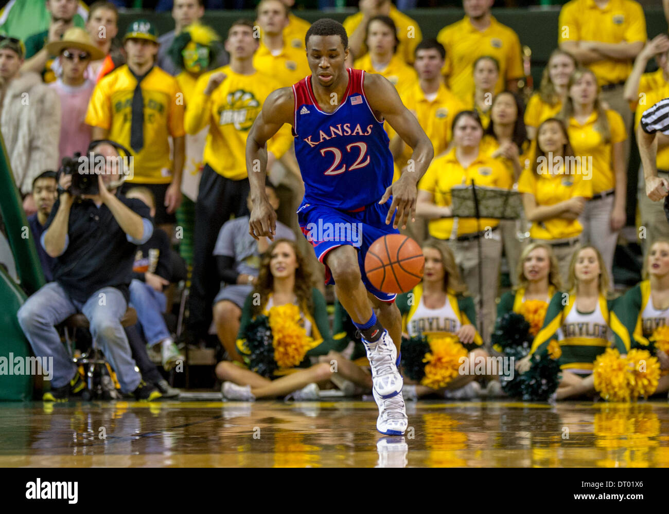 Waco, TX, USA . 04th Feb, 2014. Kansas Jayhawks guard Andrew Wiggins ...