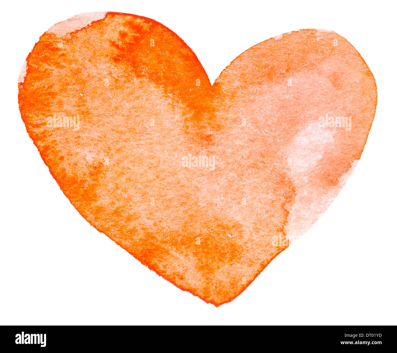Watercolor painted red heart Stock Photo - Alamy