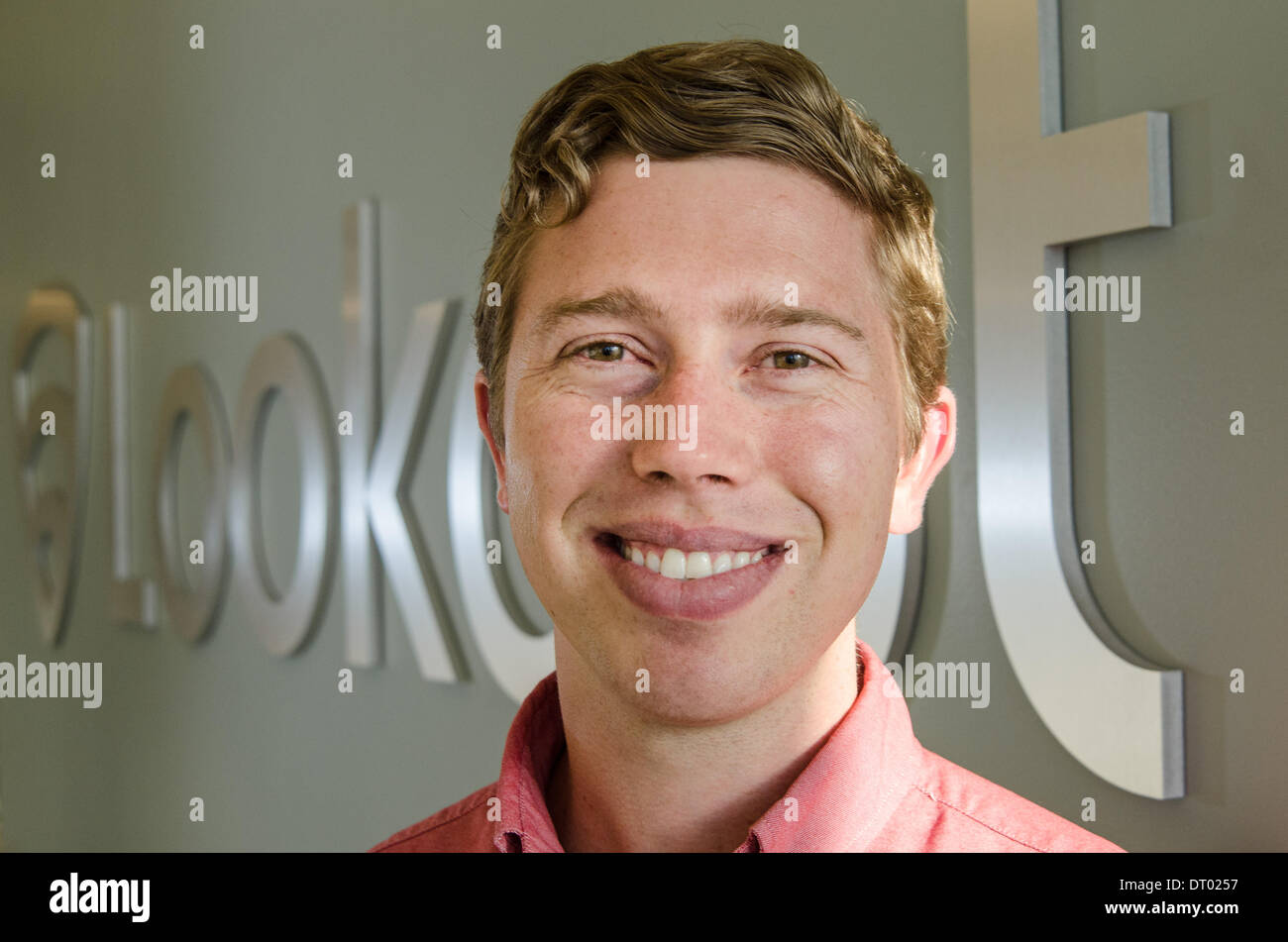 Kevin Mahaffey, CTO and co-founder of mobile security firm "Lookout," at company headquarters in ...