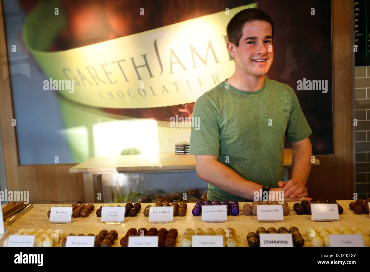Gareth James, Chocolatier at Tynemouth Stock Photo - Alamy