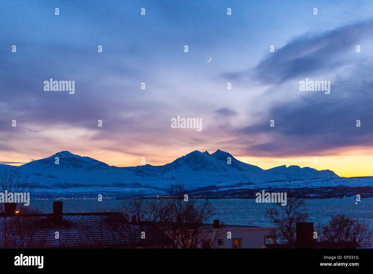 Two Days Crescent Moon Stock Photo - Alamy