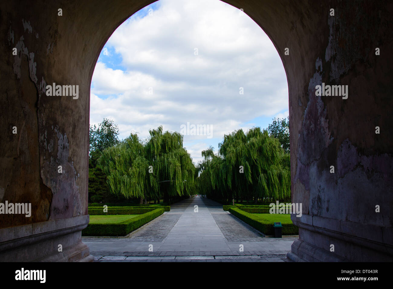 China, Beijing, Ming Dynasty Tombs, Changling Tomb, Spirit Way Stock ...