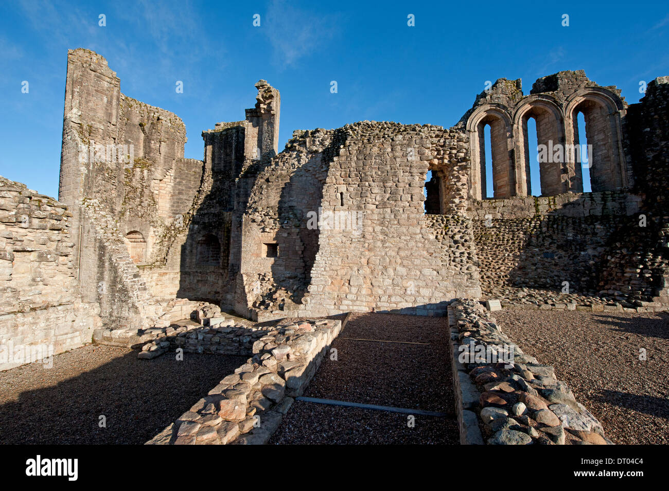 The impressive ruins of Kildrummy Castle near Alford, Aberdeenshire ...