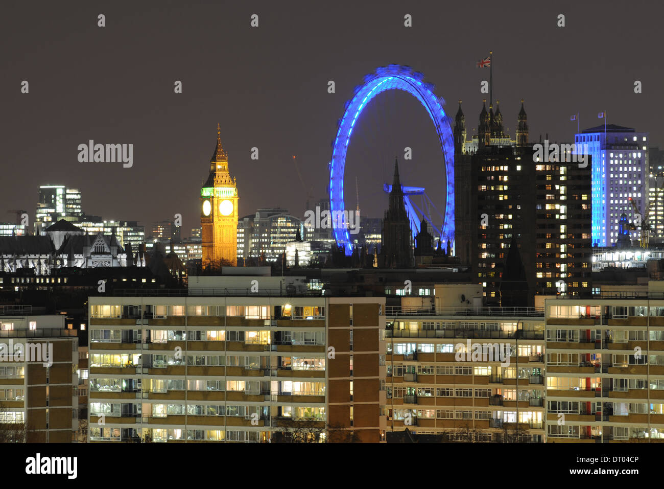 London's Skyline at night Stock Photo - Alamy