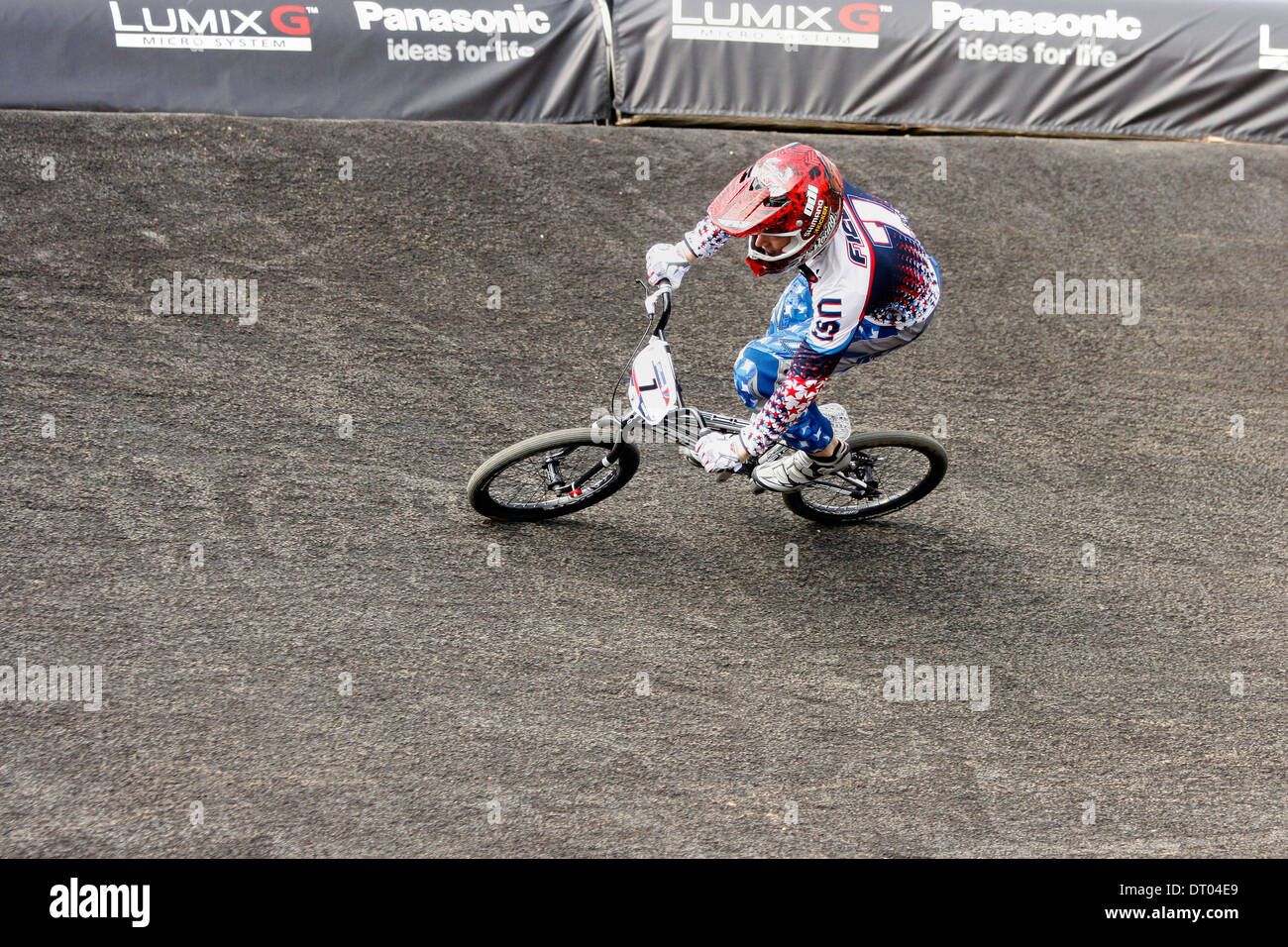 USA Connor Fields at the BMX Supercross World Cup in London's Olympic ...