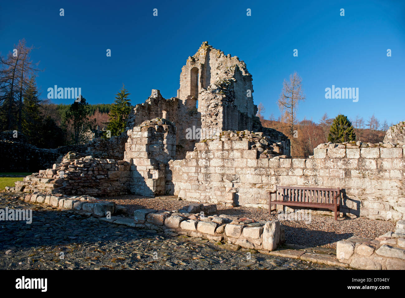 The impressive ruins of Kildrummy Castle near Alford, Aberdeenshire ...