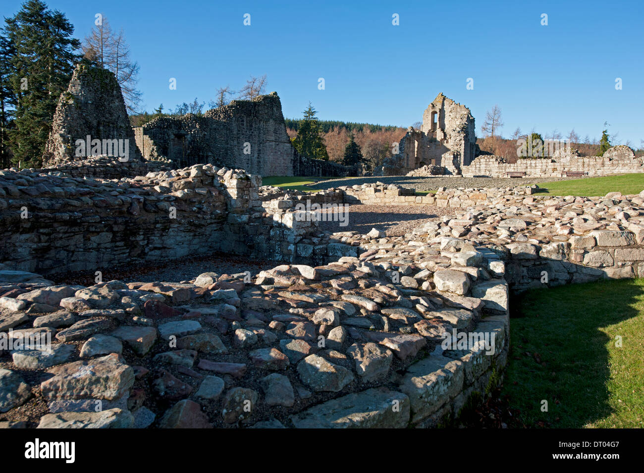 The impressive ruins of Kildrummy Castle near Alford, Aberdeenshire ...