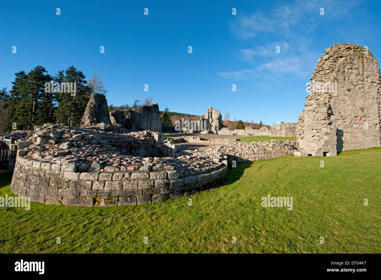 The impressive ruins of Kildrummy Castle near Alford, Aberdeenshire ...